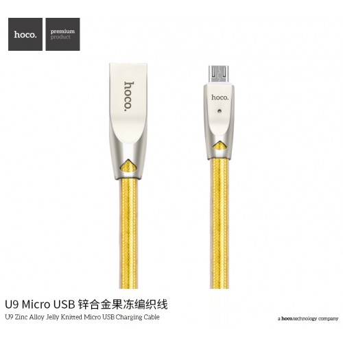 u9-zinc-alloy-jelly-knitted-micro-charging-cable-gold-hoco-malaysia