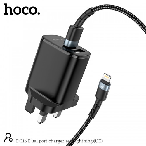 DC16-dual-port-charger-set-lightning-hoco-malaysia