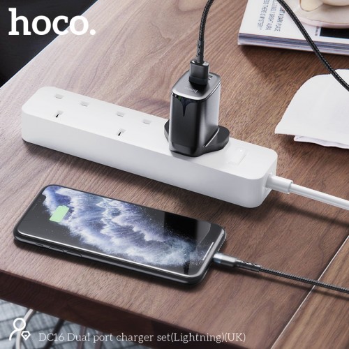 DC16-dual-port-charger-set-lightning-hoco-malaysia